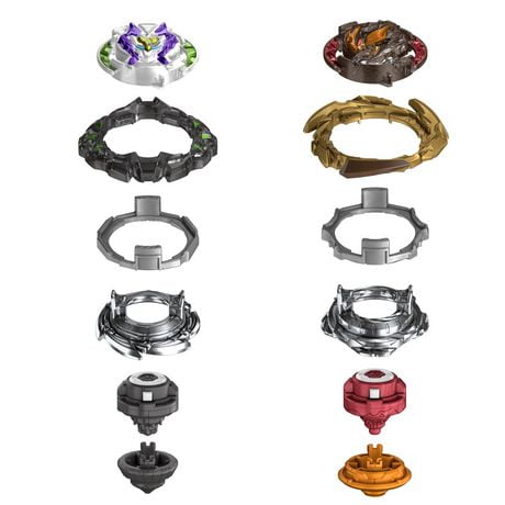 Beyblade Burst QuadDrive Destruction Ifritor I7 and Stone Nemesis N7 ...