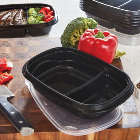 Rubbermaid TakeAlongs Food Storage Containers with Divided Base, 3.7 ...