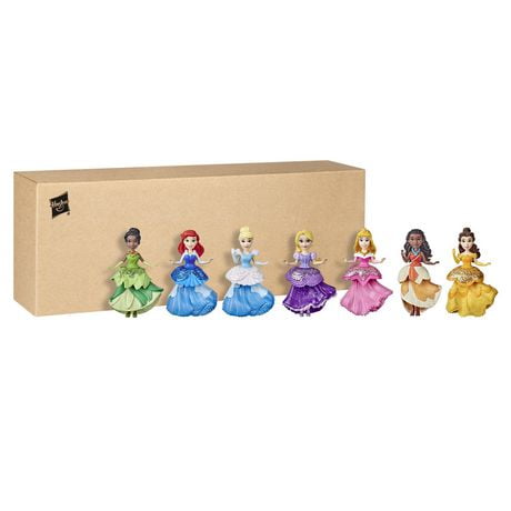 Disney Princess -- Royal Clips-Multipack with 7 Small Dolls Collection ...