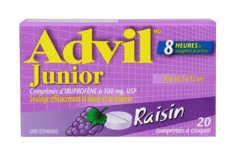 Junior Strength Advil Chewable Tablets Grape 20s | Walmart Canada