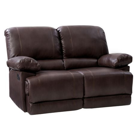 CorLiving Plush Reclining Bonded Leather Sofa Set | Walmart Canada