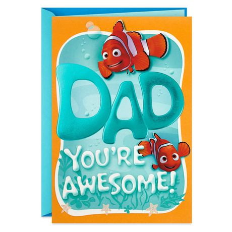 Hallmark Finding Nemo Fathers Day Card from Kid (You're Awesome ...