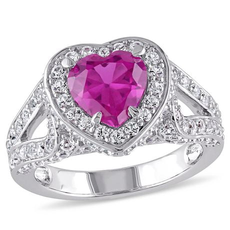Click here for Tangelo 4-3/8 Carat T. G.W. Created Pink And White... prices