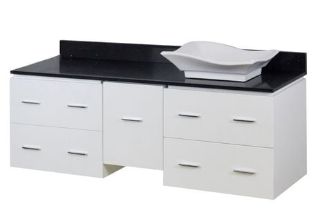 Click here for American Imaginations 60-In. W Vanity Set White Wh... prices