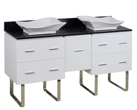 Click here for American Imaginations 60-In. W Vanity Set White Wh... prices