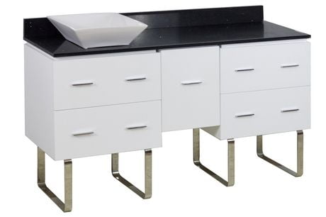 Click here for American Imaginations 60-In. W Vanity Set White Wh... prices