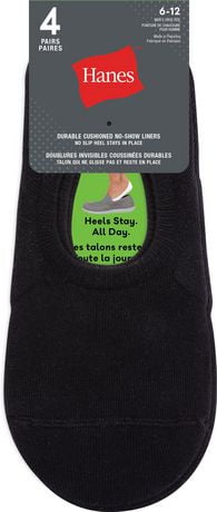 Click here for Hanes Durable Cushioned No-Show Liners Black 6-12 prices