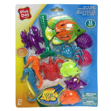 Play Day 12 Piece Scrambler Diving Fish Set with Lobster - Walmart.ca
