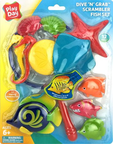 Play Day 12 Piece Scrambler Diving Fish Set with Stingray | Walmart Canada