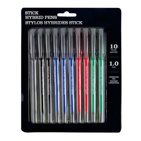 1.0 mm Assorted Ink Stick Hybrid Pens | Walmart Canada