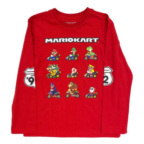 Boys Mario Kart Table Lineup Long Sleeve Crew - Walmart.ca