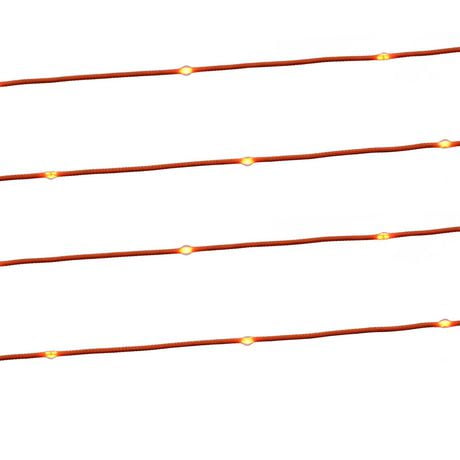 Way to Celebrate Battery-Operated LED Mini Rope Lights, Orange, Orange ...
