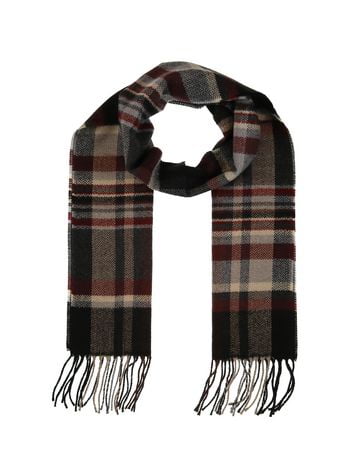 Click here for V. Fraas Mens Plaid Scarf Acrylic Woven Scarf - Bl... prices