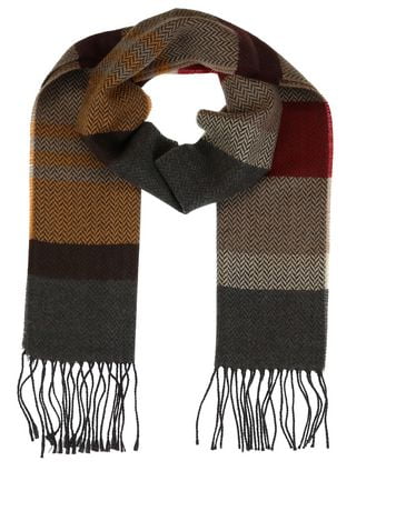 Click here for V. Fraas Mens Herringbone Stripe Acrylic Woven Sca... prices