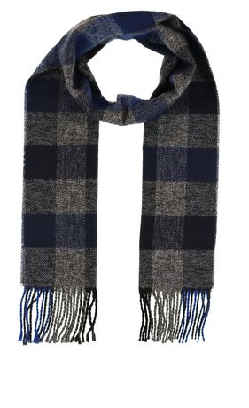 Click here for V. Fraas Mens Textured Check Acrylic Woven Scarf -... prices