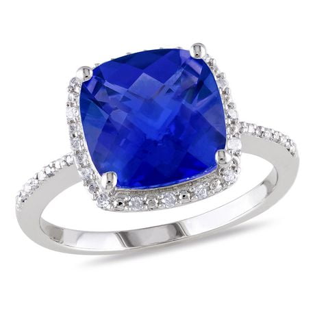 Click here for Tangelo 5.75 Carat T. G.W. Created Blue Sapphire A... prices