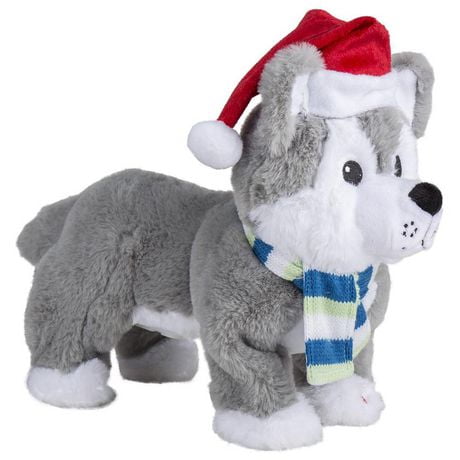 Pouncing Christmas Husky Dog | Walmart Canada