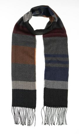 Click here for V. Fraas Mens Herringbone Stripe Acrylic Woven Sca... prices