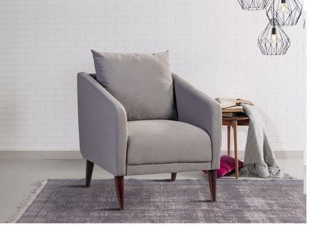 Click here for Topline Home Furnishings Dark Grey Accent Chair Da... prices