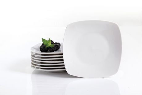 Click here for Gibson Home Zen Buffetware 8-Piece White Dessert P... prices