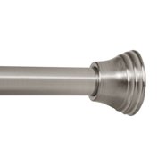 Mainstays Smart Rods Adjustable Double Curved Shower Rod, Brushed ...