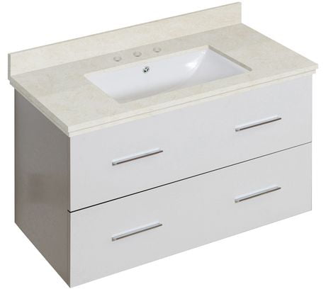 Click here for American Imaginations 36-In. W Vanity Set White Wh... prices