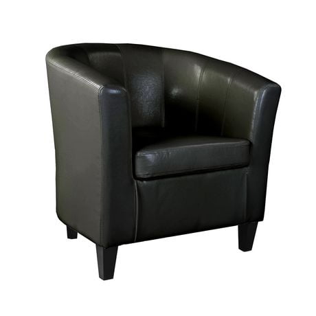 Click here for Corliving Antonio Bonded Leather Tub Chair Black prices
