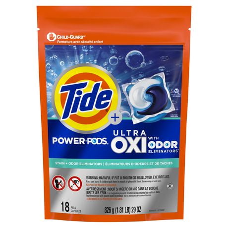 Tide Ultra OXI Power PODS with Odor Eliminators Laundry Detergent Pacs ...