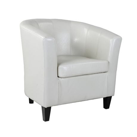Click here for Corliving Antonio Bonded Leather Tub Chair Cream prices