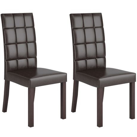 Click here for Corliving Dark Brown Leatherette Dining Chairs Dar... prices