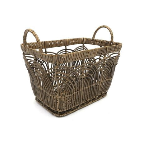 hometrends Woven Vinyl Basket Small | Walmart Canada