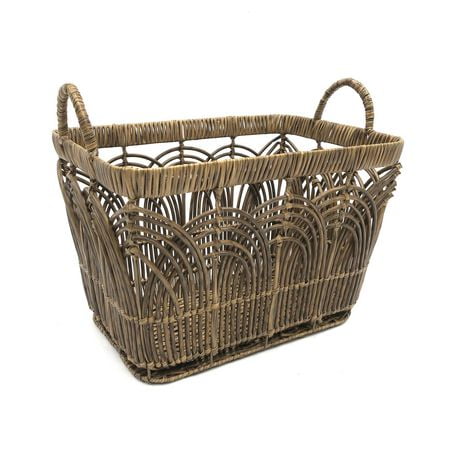 hometrends Woven Vinyl Basket Large | Walmart Canada