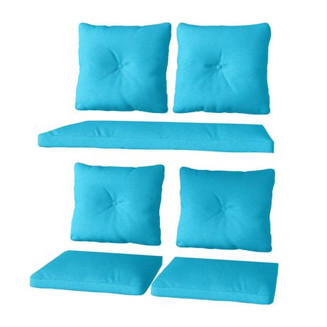 Click here for Corliving Cascade 7Pc Replacement Cushion Set Blue prices