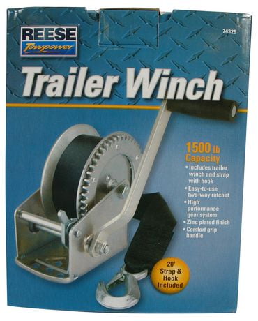 Reese Towpower® 1,500 lb Winch w/Strap and Hook | Walmart Canada