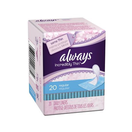 UPC 037000426882 - Always Thin 20 Regular Unscented Pantiliners (case ...