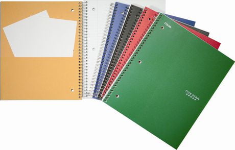Five Star® Wirebound Notebooks, 3 subject , 10-½ x 8, 300 Page ...