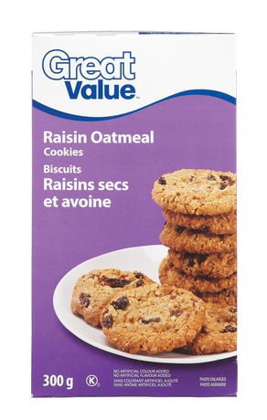 Great Value Raisin Oatmeal Cookies | Walmart.ca