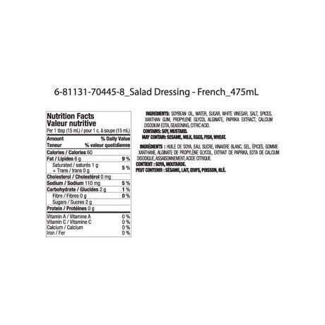 Great Value French Dressing | Walmart Canada