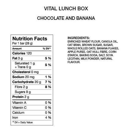 Vital Banana Chocolate Lunch Box Bars | Walmart Canada