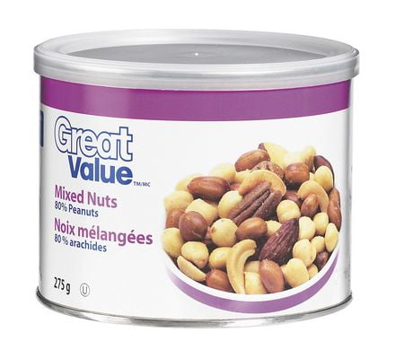 Great Value Mixed Nuts 80% Peanuts 275 g - Walmart.ca