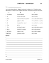 The Fsl Classroom La Maison French Reproducible Teaching Activities ...