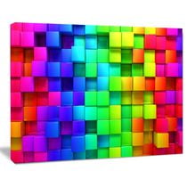 Design Art Rainbow of Colorful Boxes Canvas Print | Walmart Canada