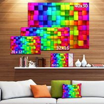Design Art Rainbow of Colorful Boxes Canvas Print | Walmart Canada