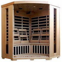 Radiant Saunas Hemlock Corner Infrared Sauna with 10 Carbon Heaters | Walmart Canada