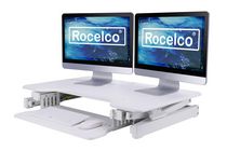 Rocelco 32" Height Adjustable Standing Desk Converter - Sit Stand ...