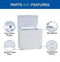 Koolatron KTCF195 6.9 Cubic Foot (195 Liters) Large Chest Freezer with ...