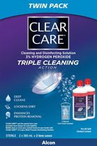 CLEAR CARE® Contact Lens Solution, Twin Pack Cleaning & Disinfecting ...