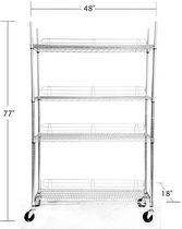 TRINITY EcoStorage™ 4-Tier Wire Shelving Rack | 48" X 18" X 72" | Nsf ...
