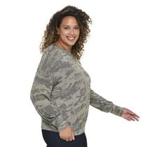 George Plus Women’s Printed Crop Hacci Top | Walmart Canada