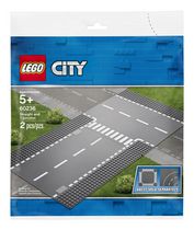 LEGO City Straight and T-junction 60236 Building Kit (2 Piece ...